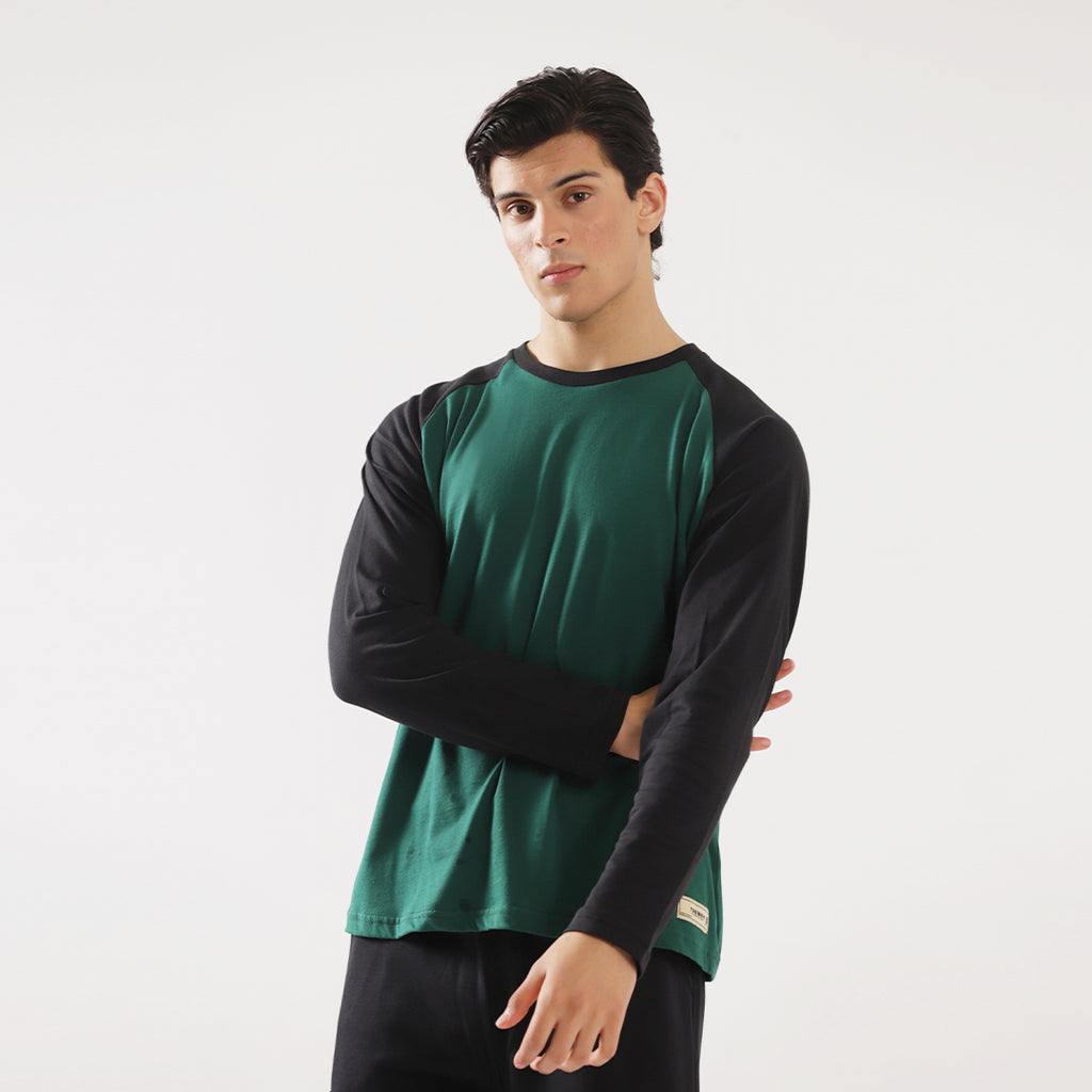 Green Black Relax Fit Raglan – Tooney Teez