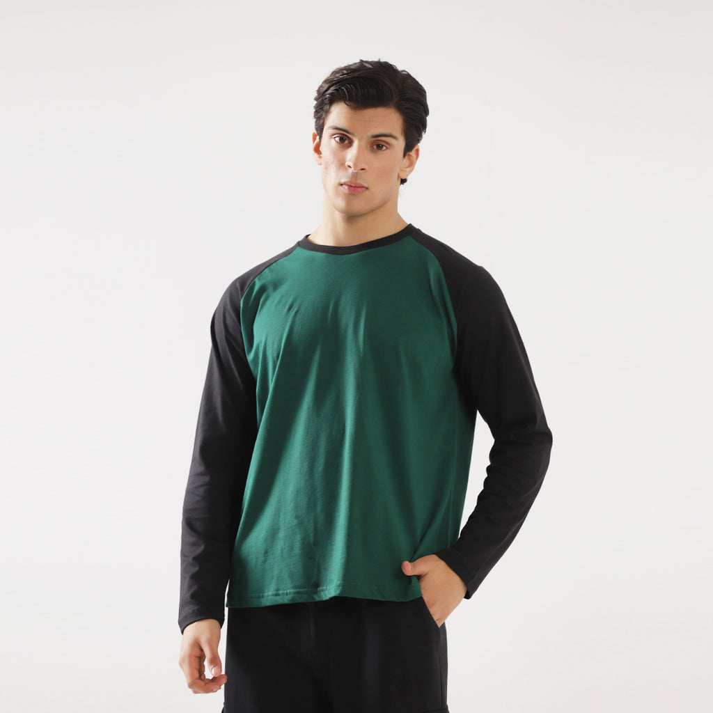 Green Black Relax Fit Raglan – Tooney Teez