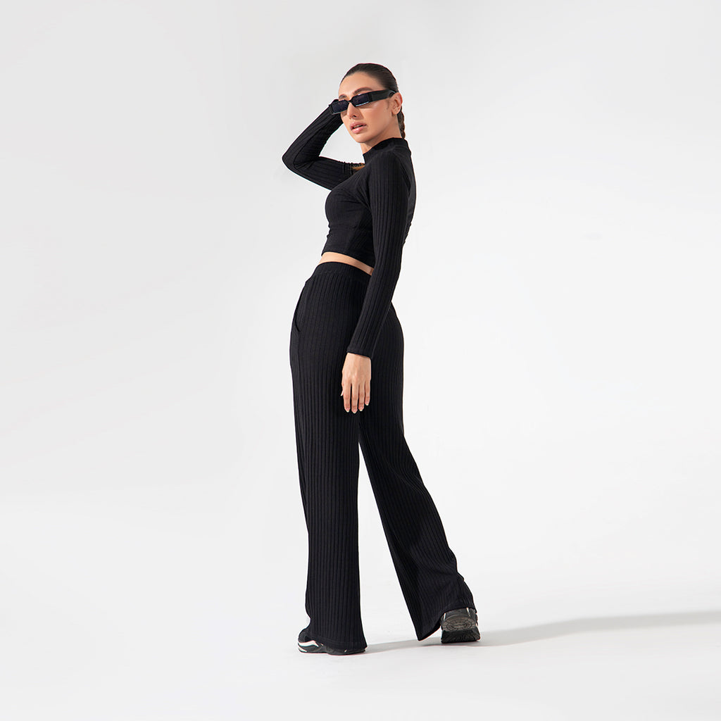 Ribbed Mock Neck Co-ord Set – Tooney Teez